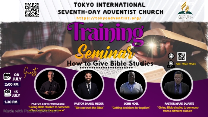 Training Seminar-How to Give Bible Studies | PosterMyWall