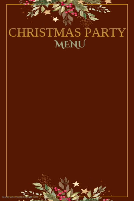 christmas menu card | PosterMyWall