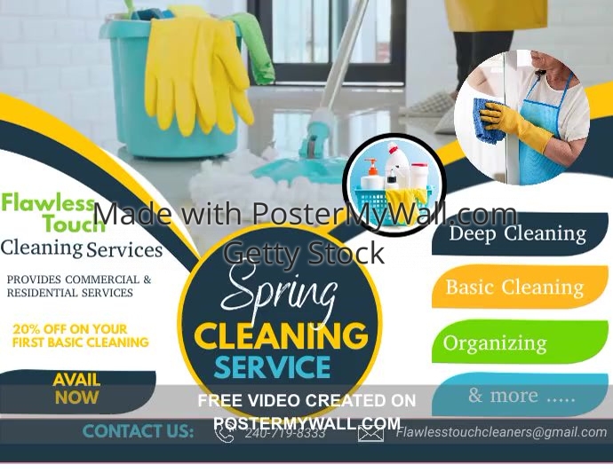 Copy of spring, spring cleaning service | PosterMyWall