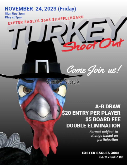 Turkey Bowl Flyer Template | PosterMyWall