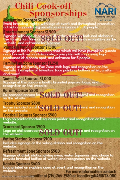 Yellow Annual Chili Cook Off Poster (2) | PosterMyWall