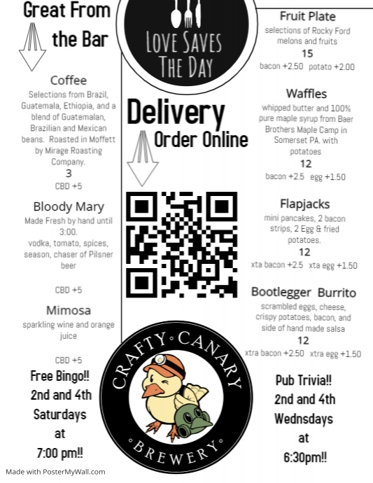 Saturday Menu | PosterMyWall