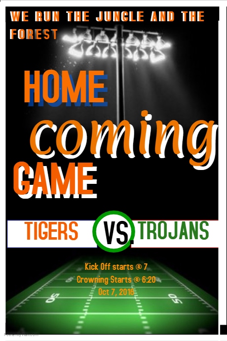 Copy of Copy of Home coming football game | PosterMyWall
