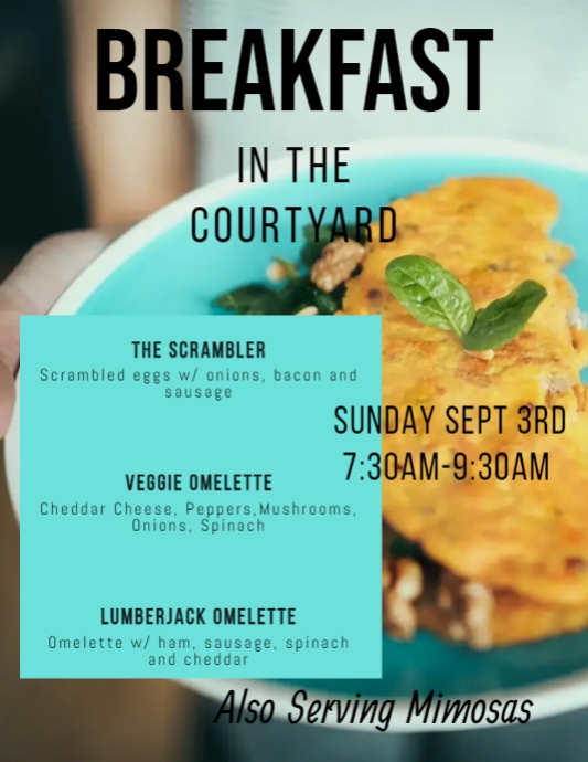 Daily Breakfast Menu Card Printable Flyer 2 | PosterMyWall