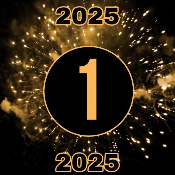 Copy of 2025 countdown New year design template animation | PosterMyWall