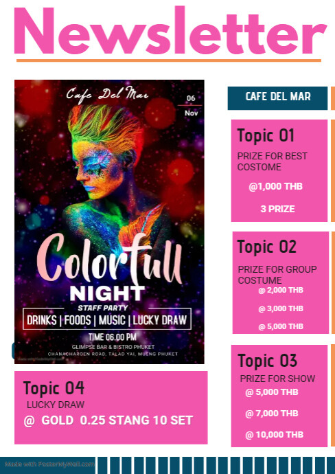 Orange Custom Branded Newsletter Page | PosterMyWall