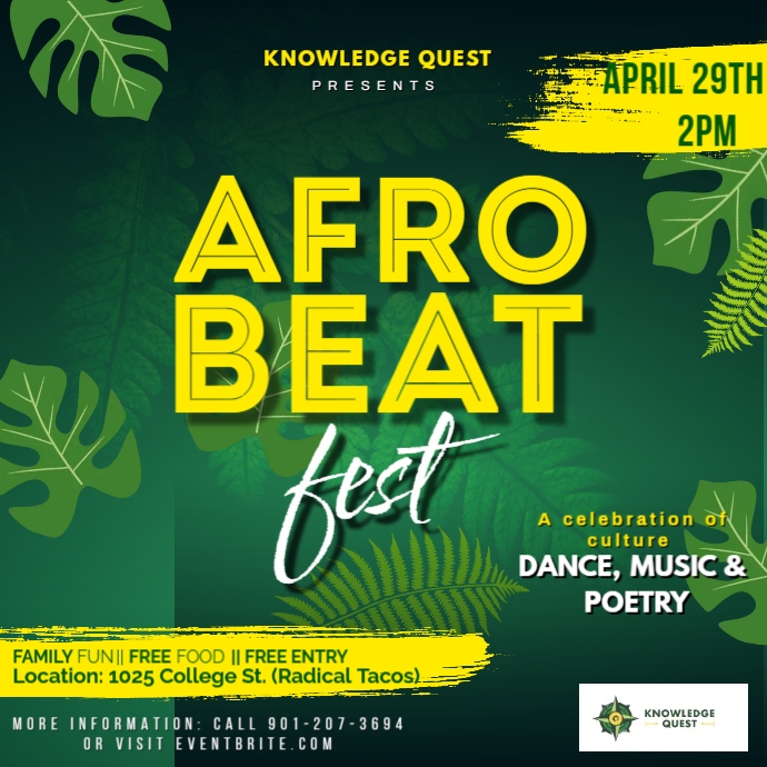 Afro beat April 29th | PosterMyWall
