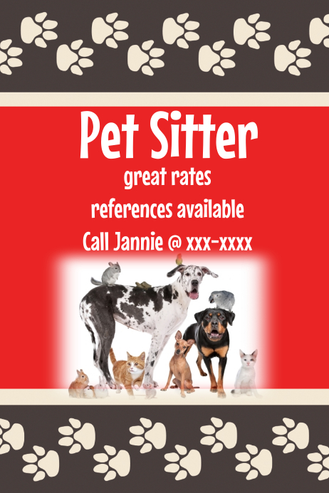Copy of Pet Dot Cat Sitter Fundraiser Flyer Poster | PosterMyWall