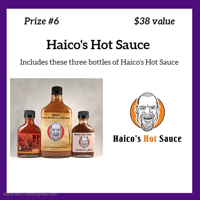 Prize 6 Oct 16 Haico's Hot Sauce | PosterMyWall