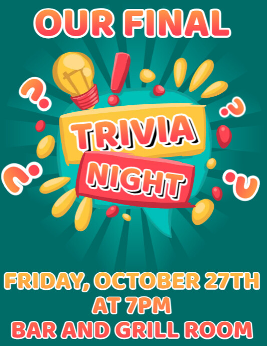 Trivia Night Square Ads | PosterMyWall