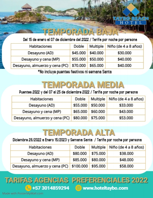 Copy of Copia de Copia de Hotel Room Price List | PosterMyWall