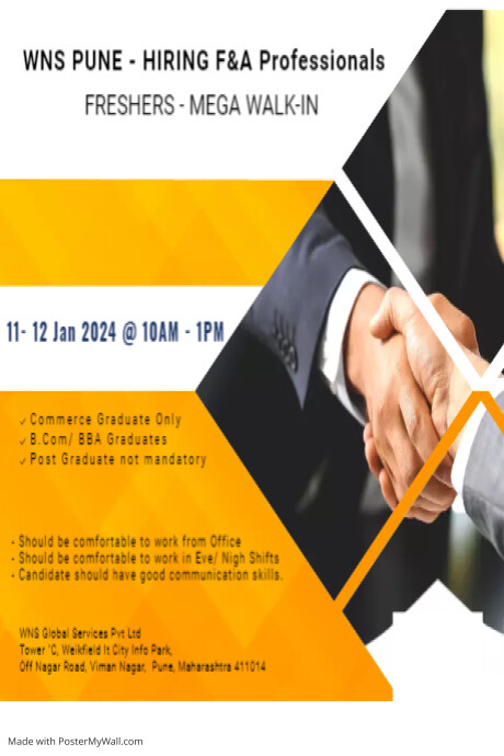 Saturday - Pune Walkin Template | PosterMyWall