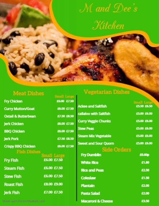 Copy of Copy of MENU | PosterMyWall