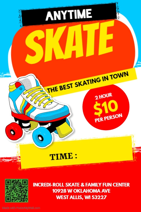 Skates Rental Service Poster Flyer | PosterMyWall