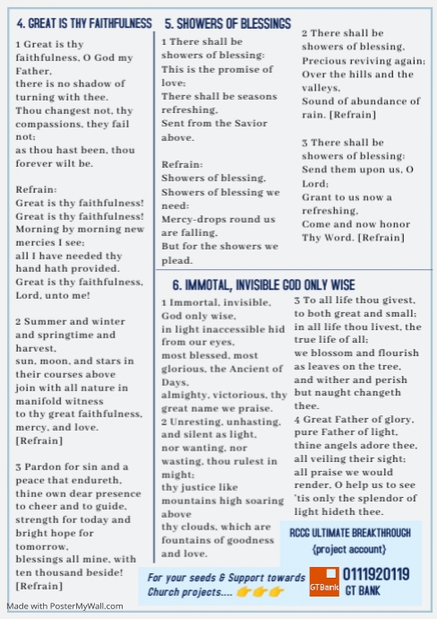 Copy of Copy of Copy of Church Program | PosterMyWall