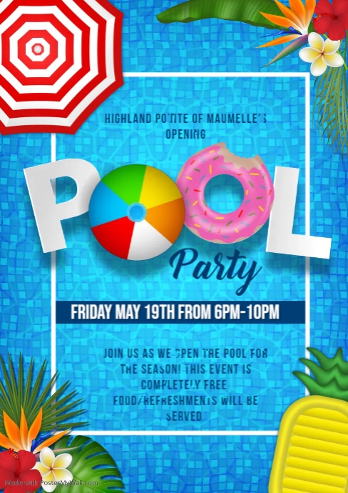 Copy of Pool Club Party | PosterMyWall