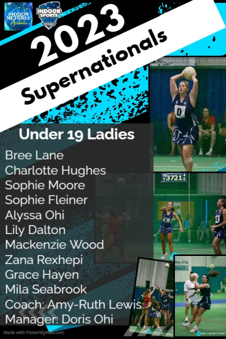 Cyan Netball Custom Poster | PosterMyWall