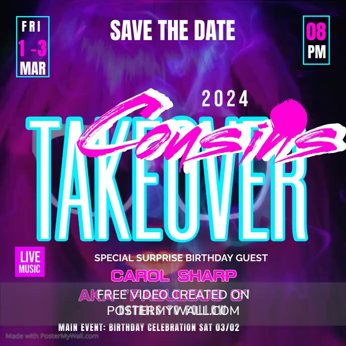 Friday Takeover Party Video Ads | PosterMyWall