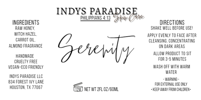 White copy of Indys Paradise Serenity Label 2x4 - use this one ...