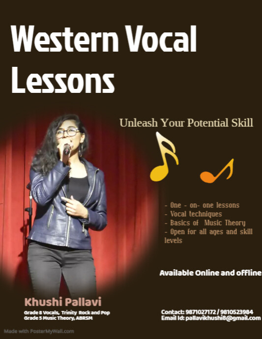 Copy of Western Vocal Lessons | PosterMyWall