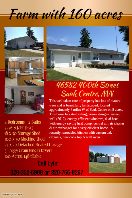 Country Home for sale by Owner | PosterMyWall