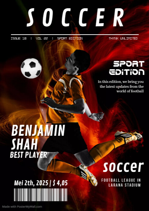 Soccer Magazine | PosterMyWall