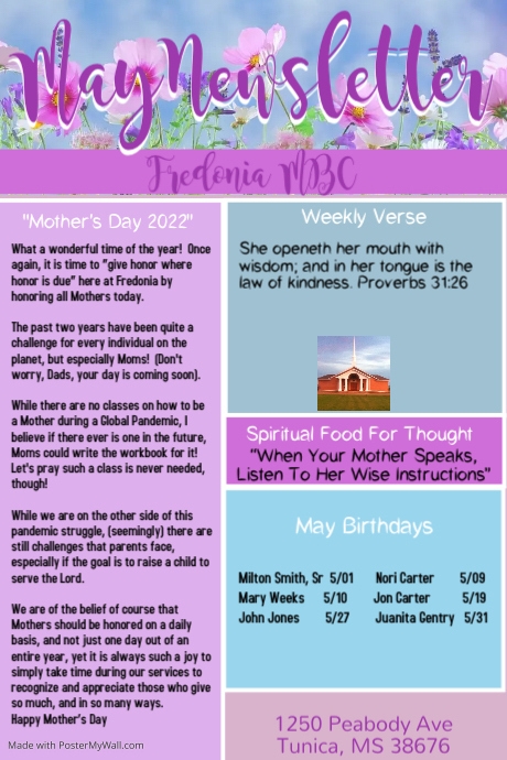 May Newsletter | PosterMyWall