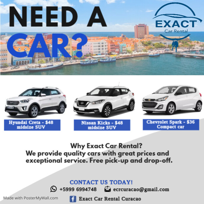 Copy of rent your car red and black colors design tem | PosterMyWall