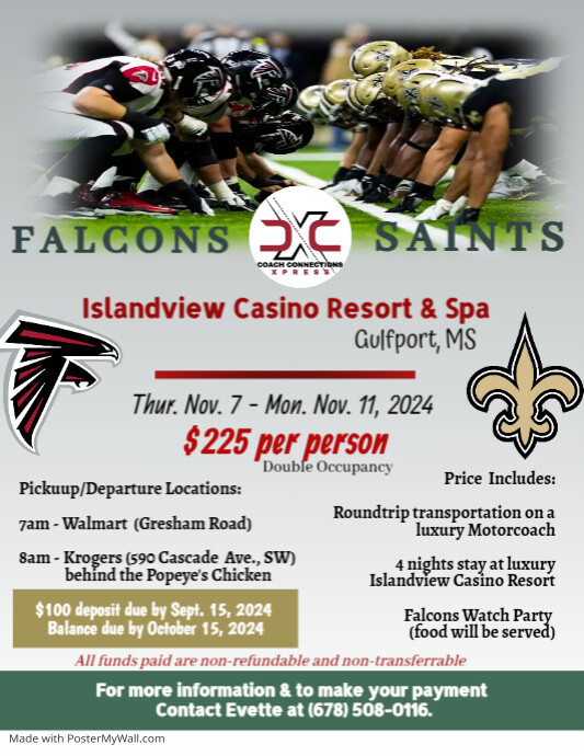 Falcons vs Saints NFL Games | PosterMyWall