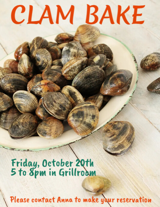 clam bake crab boil flyer template | PosterMyWall