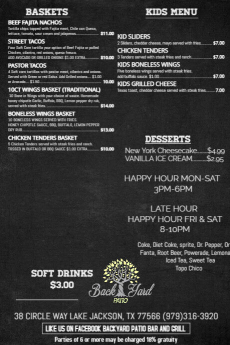 patio new menu | PosterMyWall