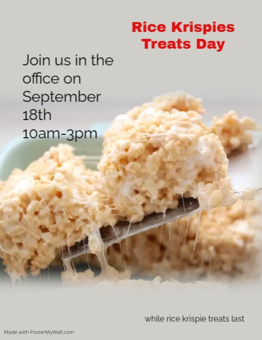 rice krispies treats day | PosterMyWall