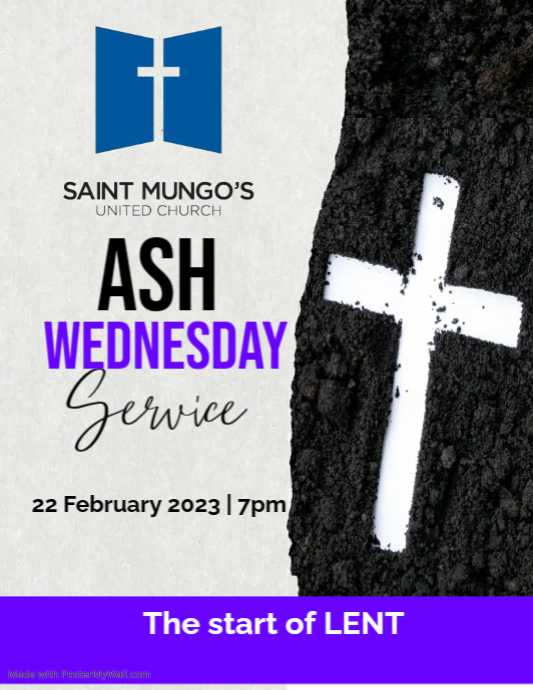 ash wednesday church service (1) | PosterMyWall