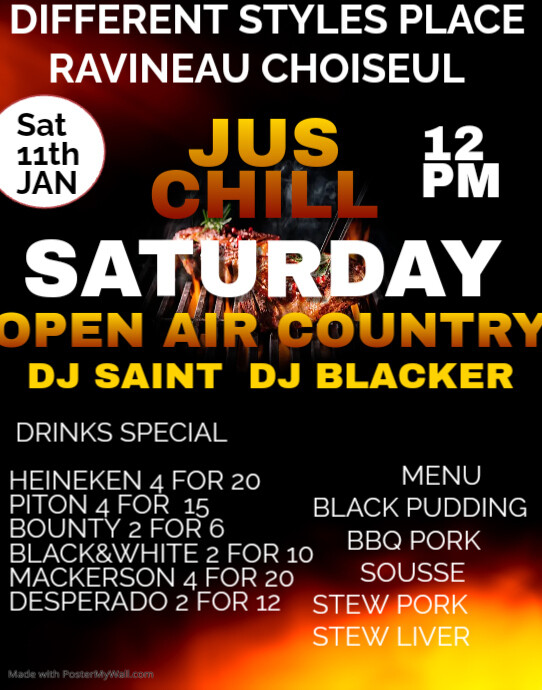 Grill Cookout Flyer Template | PosterMyWall