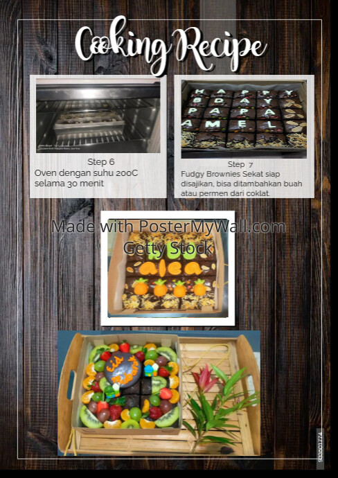 Cooking recipe Menu Dinner Food manual blog (1) | PosterMyWall