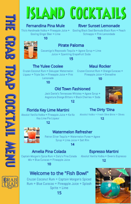 Tropical Drinks Bar Menu (1) | PosterMyWall