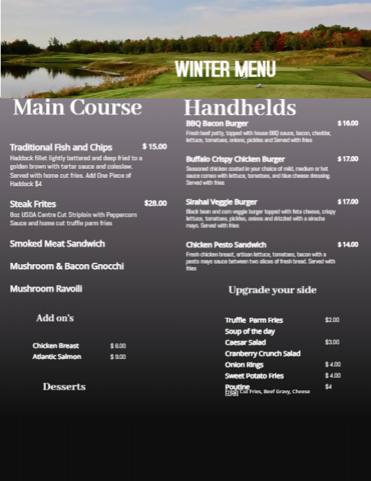 Copy of menu | PosterMyWall