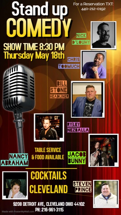 Copy of Stand Up Comedy Show Flyer Poster | PosterMyWall