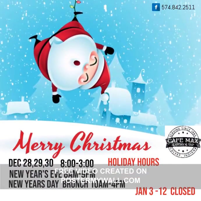 Copy of Holiday Hours - Store Hours Announcement | PosterMyWall