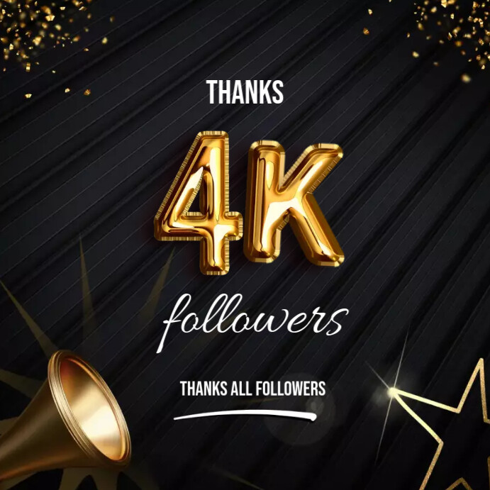 4k followers Template | PosterMyWall