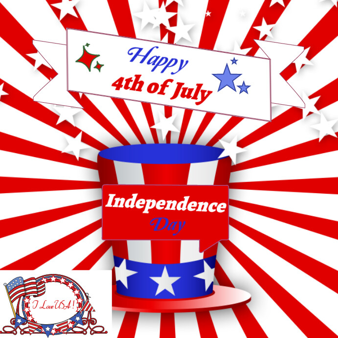 4rth Of July Independence Day Square (1:1) Template | PosterMyWall