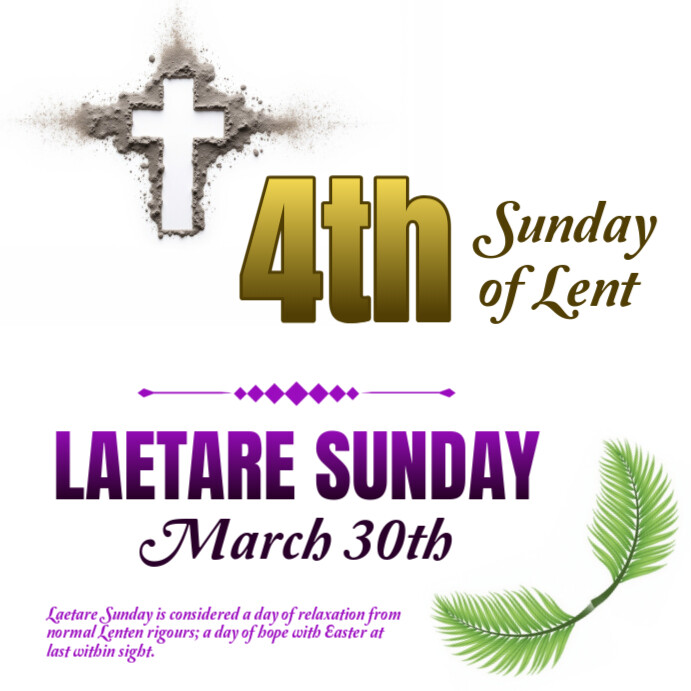 4th forth sunday of lent 2025 catholic flyer template | PosterMyWall