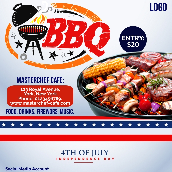 4th july bbq party Template | PosterMyWall