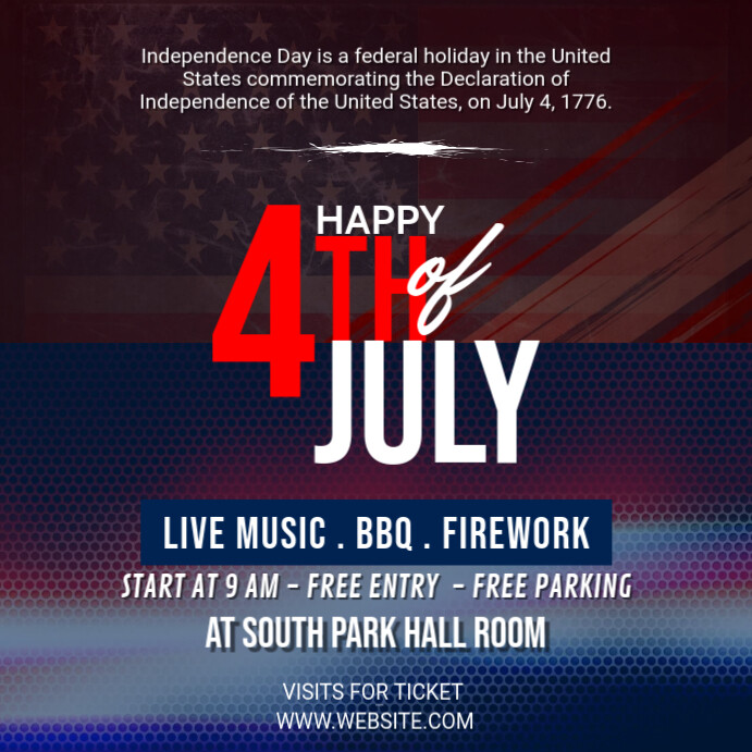 4th July Celebration Ad Template | PosterMyWall