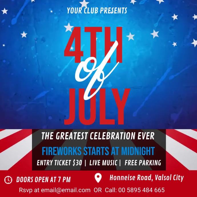 Copy of 4th july fireworks Instagram Post | PosterMyWall