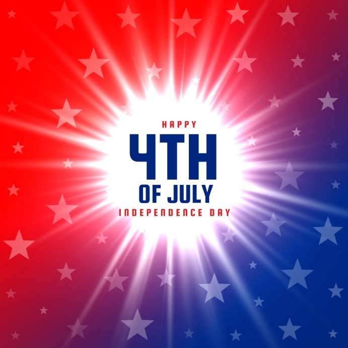 Plantilla de 4th July glowing background design | PosterMyWall