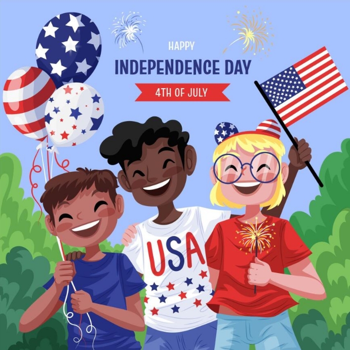 4th July independence day illustration Template | PosterMyWall