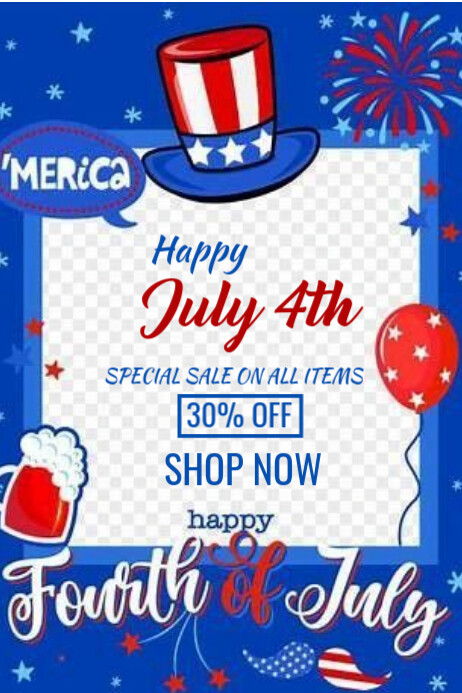 4th July Sale Off Poster Template | PosterMyWall