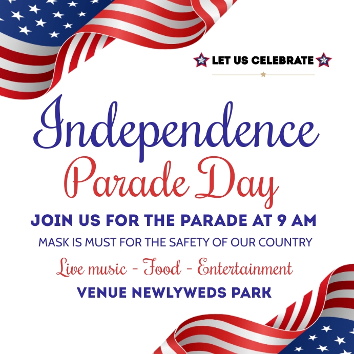 4th of July, America parade day Template | PosterMyWall