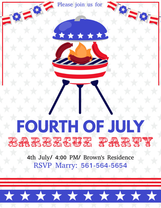 4th of July, Barbecue Template | PosterMyWall